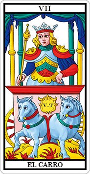 El Carro (VII) Arcanos Mayores del Tarot de Marsella
